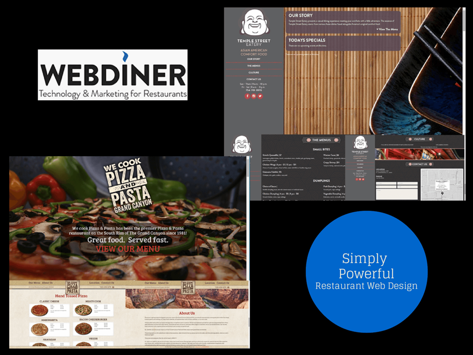 Two Tasty Restaurant Website Designs by WebDiner — Webdiner